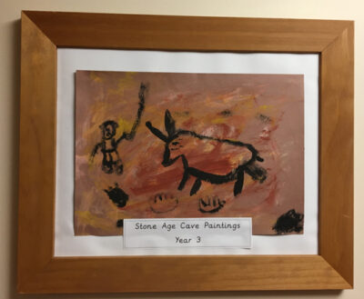 Cave Art Recreated by Year 3 and Year 4 Pupils