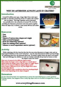 Dinosaur Extinction Worksheets Provided for Schools