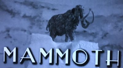 Spot the Woolly Mammoth Model on the Television Screen