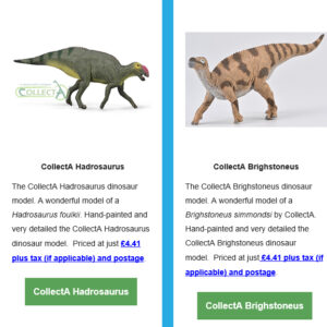 CollectA Models Feature in Everything Dinosaur Newsletter