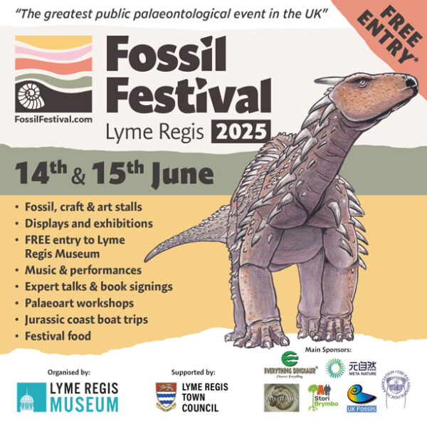 The Lyme Regis Fossil Festival Poster has been Printed